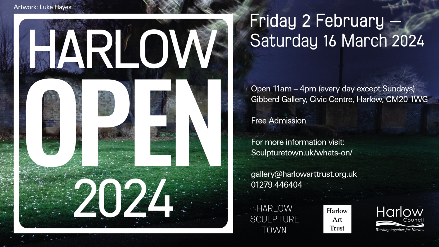Harlow Sculpture Town Harlow Open 2024 - Opening Friday 2nd of February ...